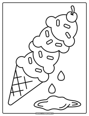 Ice Cream Coloring Pages (Free Printables) - Superstar Worksheets