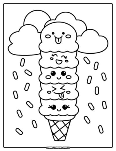 Ice Cream Coloring Pages (Free Printables) - Superstar Worksheets