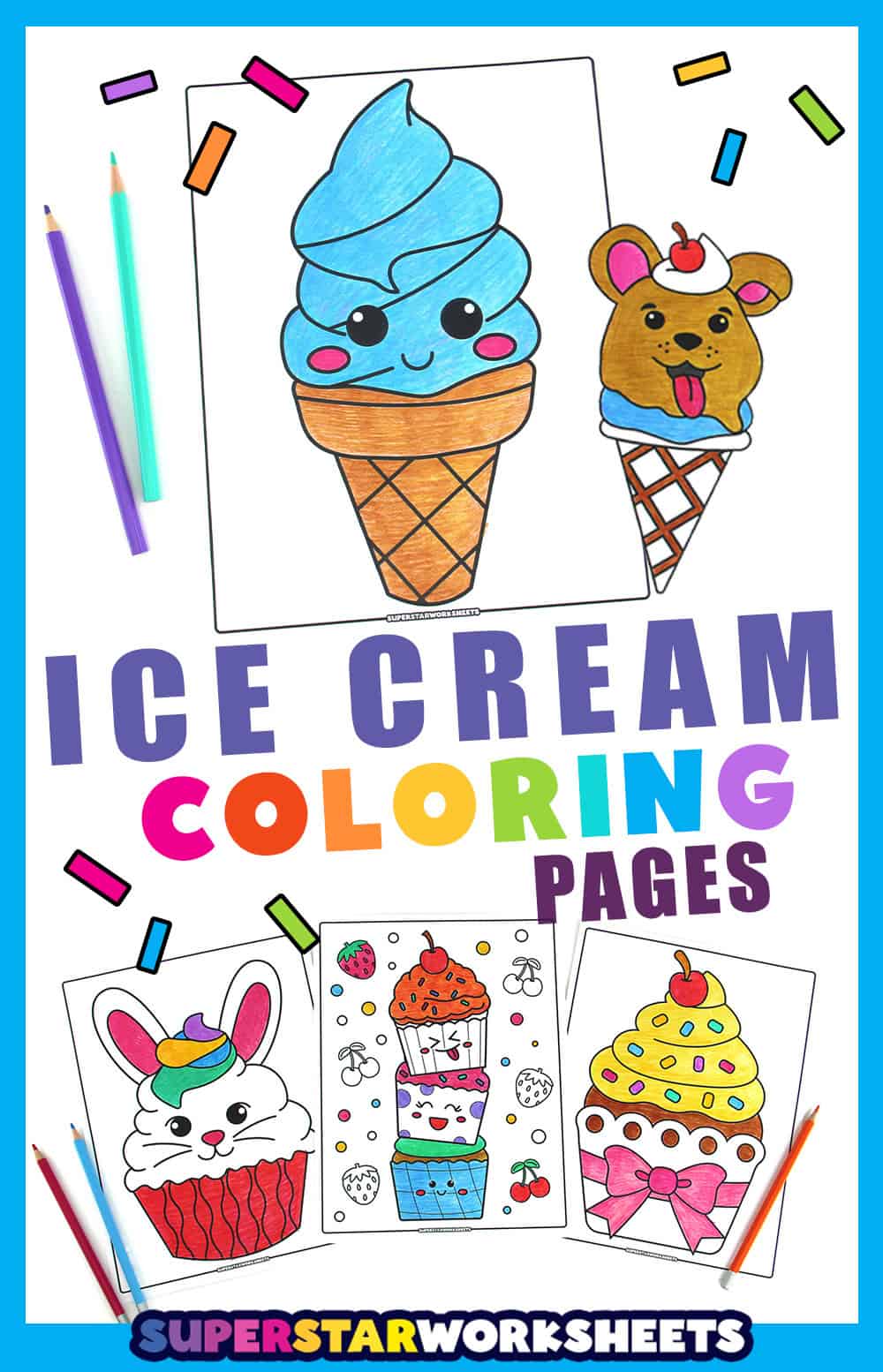 Ice Cream Coloring Pages (Free Printables) - Superstar Worksheets