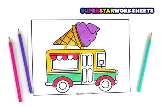 Ice Cream Coloring Pages (Free Printables) - Superstar Worksheets