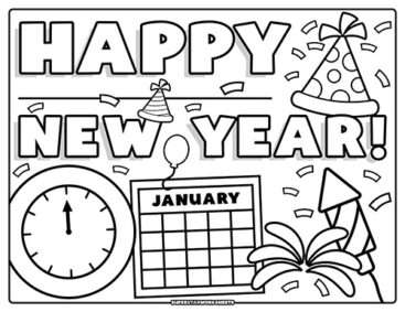 January Coloring Pages (Free Printables) - Superstar Worksheets