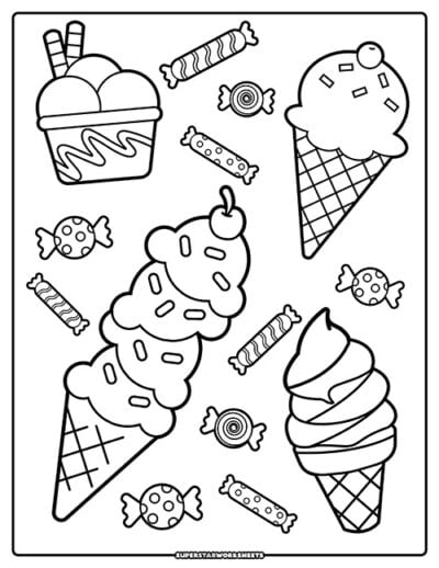 Ice Cream Coloring Pages (Free Printables) - Superstar Worksheets