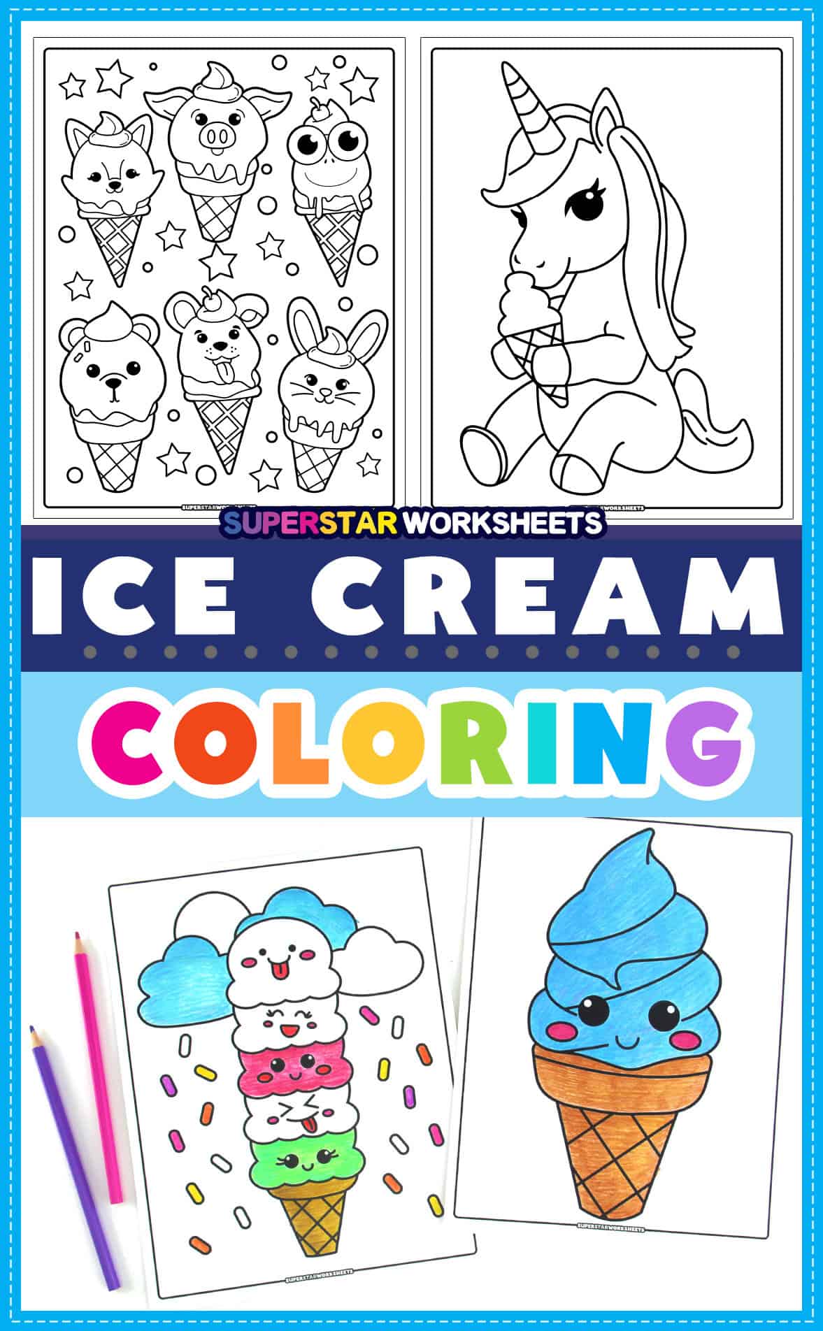 Ice Cream Coloring Pages (Free Printables) - Superstar Worksheets