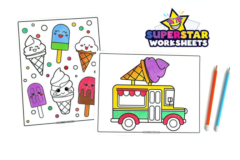 Ice Cream Coloring Pages (Free Printables) - Superstar Worksheets