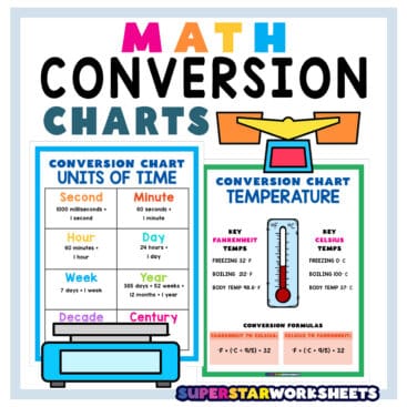 Math Conversion Charts - Superstar Worksheets