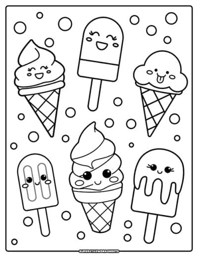 Ice Cream Coloring Pages (Free Printables) - Superstar Worksheets