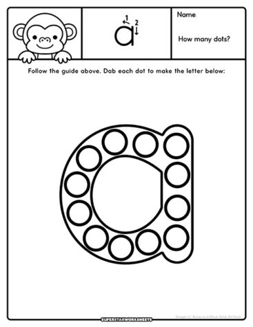 Alphabet Dot Marker Printables - Superstar Worksheets