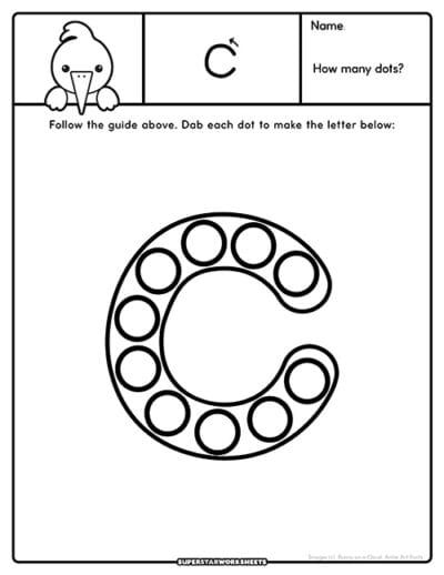 Alphabet Dot Marker Printables - Superstar Worksheets