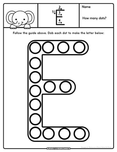 Alphabet Dot Marker Printables - Superstar Worksheets