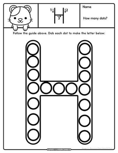 Alphabet Dot Marker Printables - Superstar Worksheets