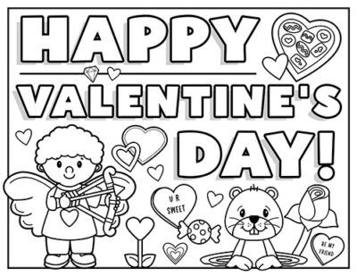 February Coloring Pages (Free Printables) - Superstar Worksheets