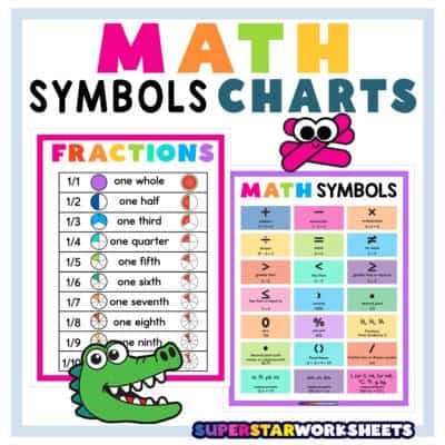 Math Symbols Charts - Superstar Worksheets