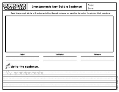Grandparents Day Printables - Superstar Worksheets