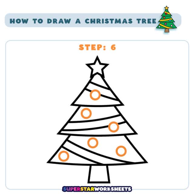 How to Draw a Christmas Tree (Free Printables) - Superstar Worksheets