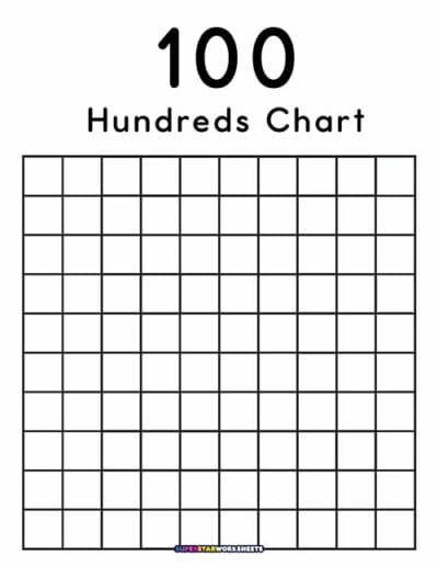 Hundreds Chart Printables - Superstar Worksheets