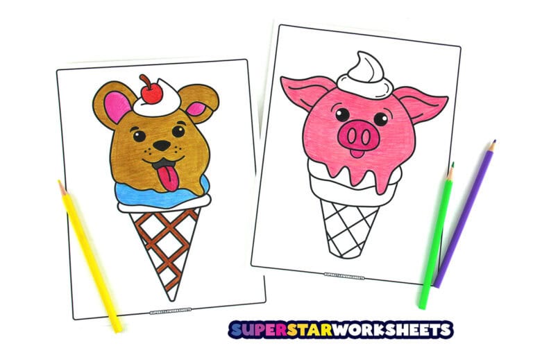 Ice Cream Coloring Pages (Free Printables) - Superstar Worksheets