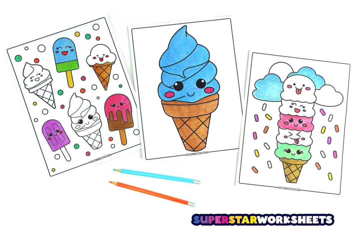 Ice Cream Coloring Pages (Free Printables) - Superstar Worksheets