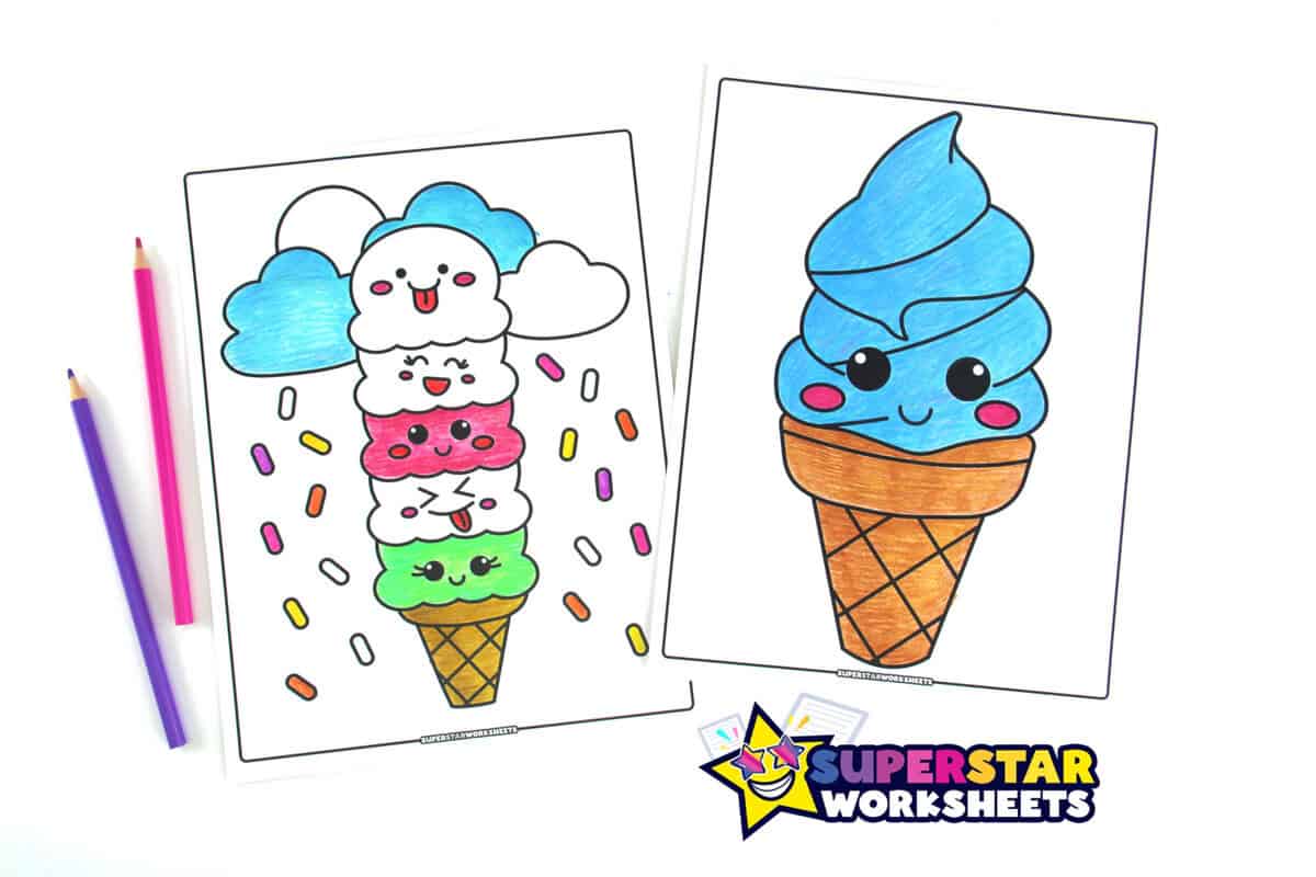 Ice Cream Coloring Pages (Free Printables) - Superstar Worksheets
