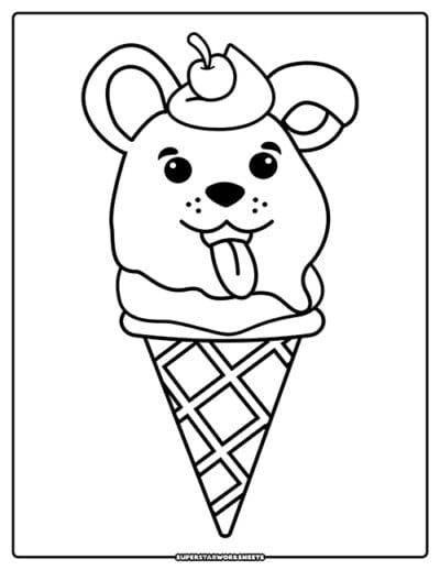 Ice Cream Coloring Pages (Free Printables) - Superstar Worksheets