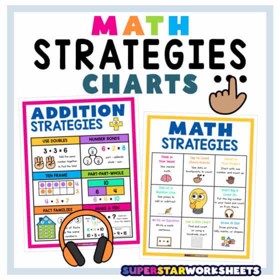 Math Strategies Charts - Superstar Worksheets