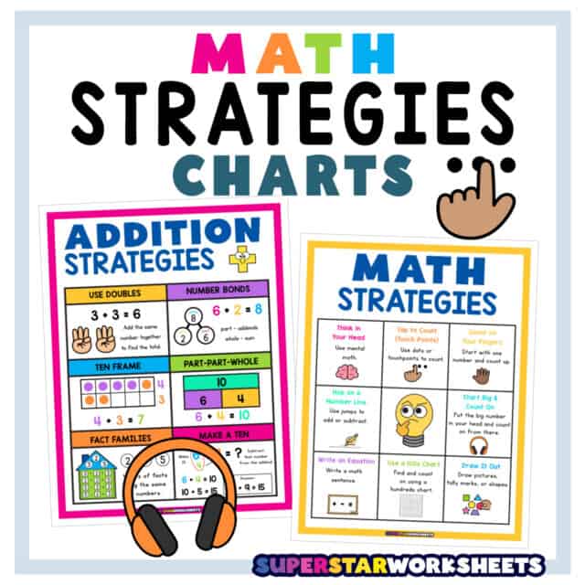 Math Strategies Charts - Superstar Worksheets