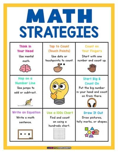 Math Strategies Charts - Superstar Worksheets