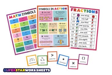 Math Symbols Charts - Superstar Worksheets