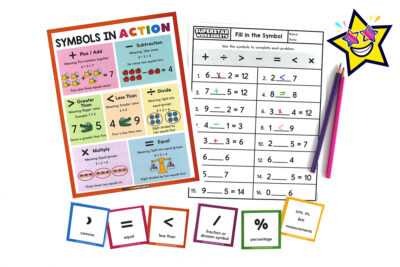 Math Symbols Charts - Superstar Worksheets