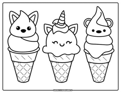 Ice Cream Coloring Pages (Free Printables) - Superstar Worksheets