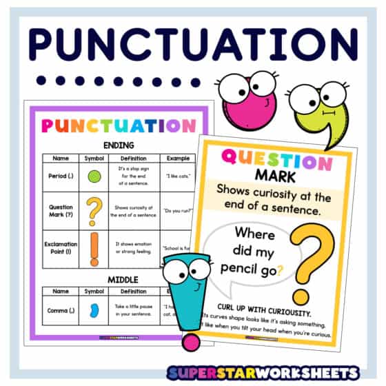 Punctuation Worksheets - Superstar Worksheets