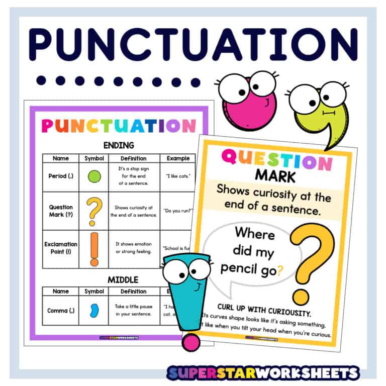 Punctuation Worksheets - Superstar Worksheets