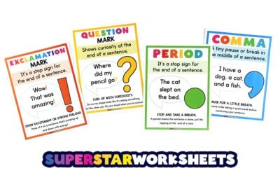 Punctuation Worksheets (Free Printables) - Superstar Worksheets