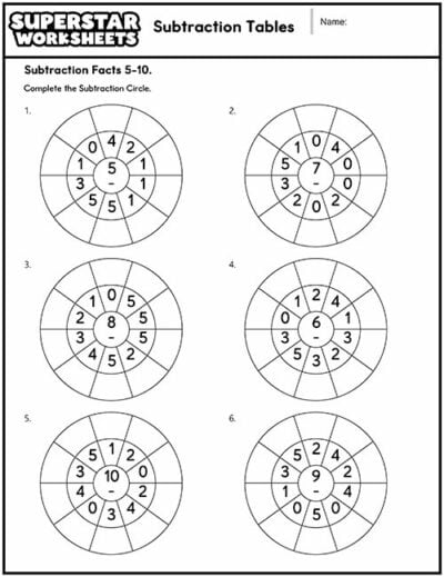 Math Drills - Superstar Worksheets