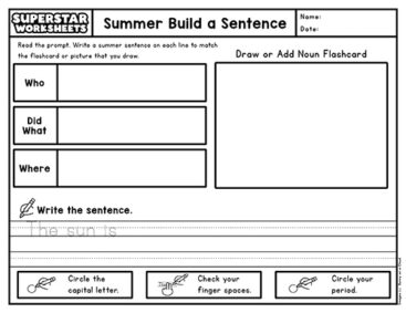 Summer Worksheets - Superstar Worksheets