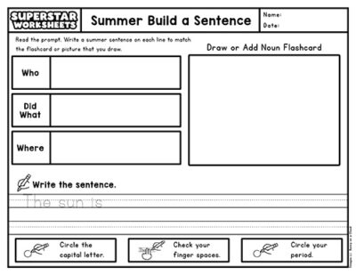 Summer Worksheets - Superstar Worksheets