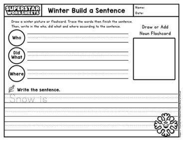 Winter Worksheets (Free Printables) - Superstar Worksheets