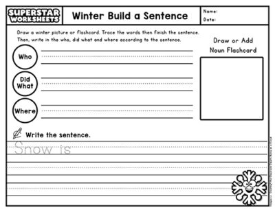 Winter Worksheets (Free Printables) - Superstar Worksheets