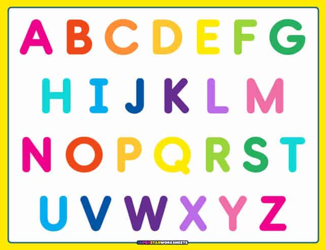 Alphabet Worksheets - Superstar Worksheets