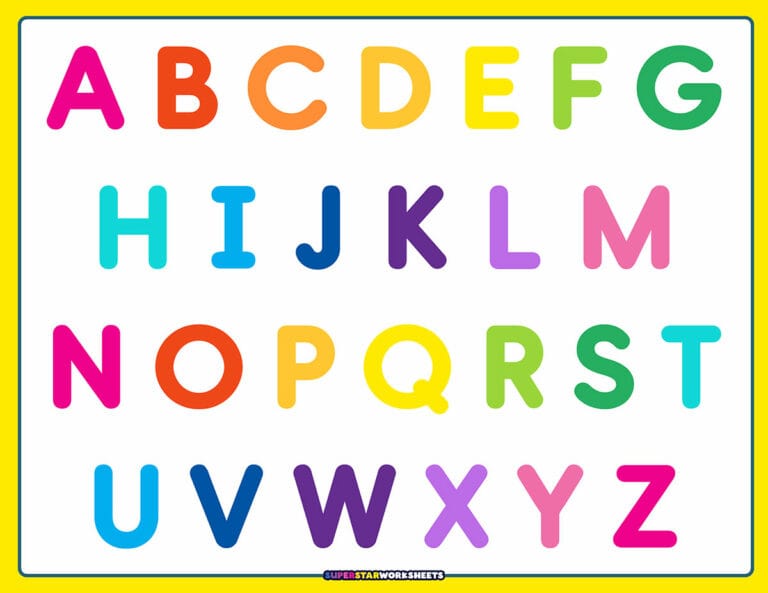 Alphabet Worksheets - Superstar Worksheets