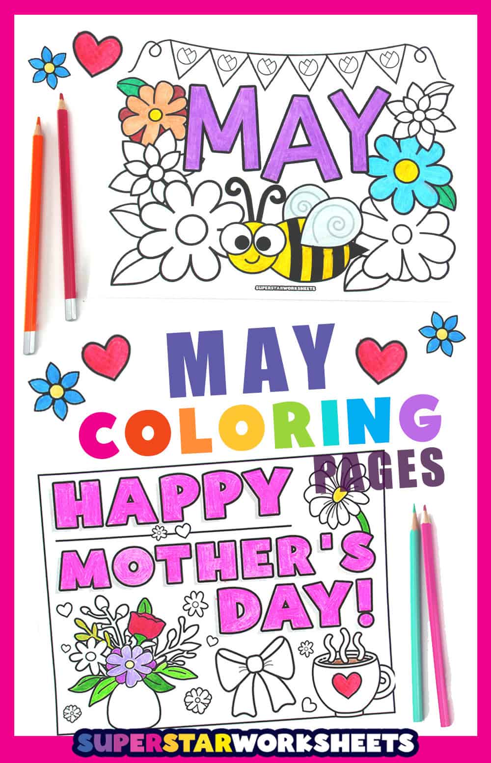 May Coloring Pages (Free Printables) - Superstar Worksheets