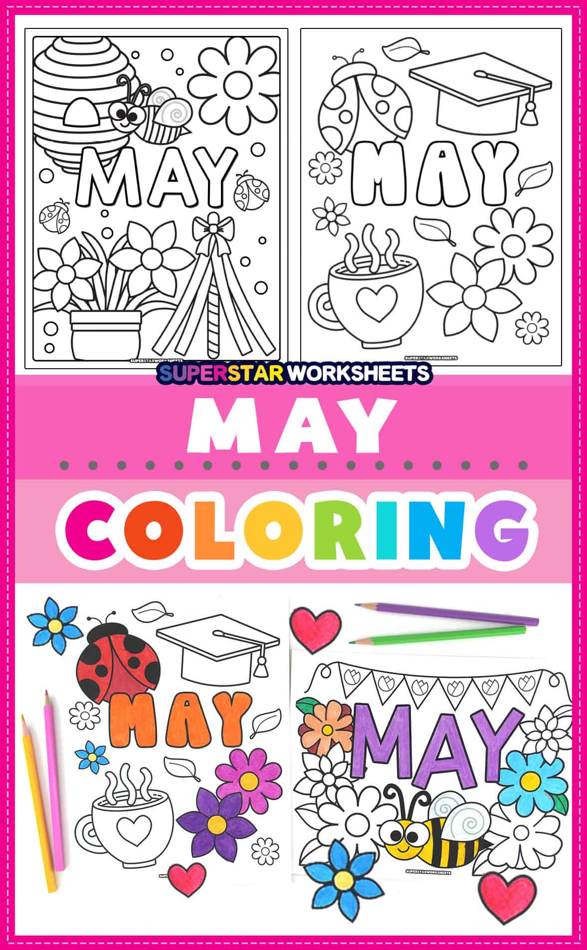 May Coloring Pages (Free Printables) - Superstar Worksheets