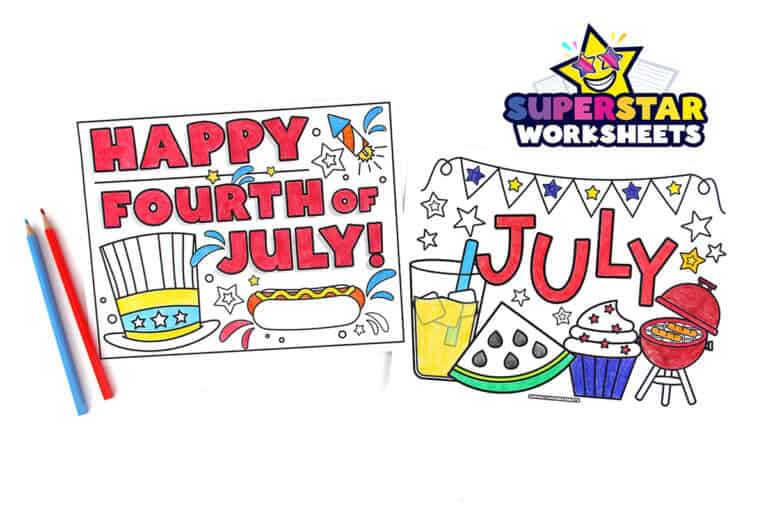 July Coloring Pages (Free Printables) - Superstar Worksheets