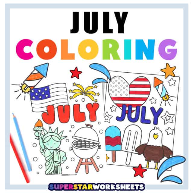July Coloring Pages (Free Printables) - Superstar Worksheets
