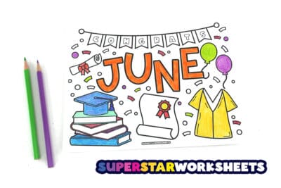 June Coloring Pages (Free Printables) - Superstar Worksheets