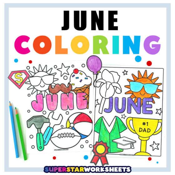 June Coloring Pages (Free Printables) - Superstar Worksheets