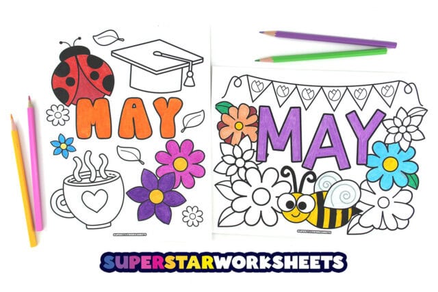May Coloring Pages (Free Printables) - Superstar Worksheets