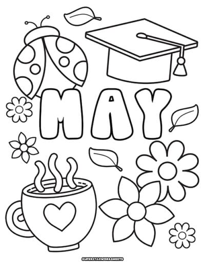 May Coloring Pages (Free Printables) - Superstar Worksheets