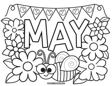 May Coloring Pages (Free Printables) - Superstar Worksheets