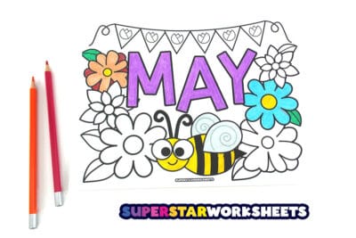 May Coloring Pages (Free Printables) - Superstar Worksheets