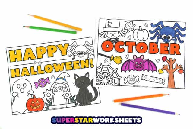 October Coloring Pages (Free Printables) - Superstar Worksheets
